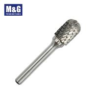 China High Speed Hss End Mill Carbide Burr Cylinder With Ball Top Stable Performance for sale
