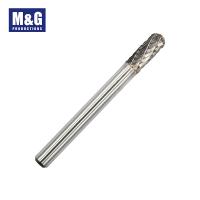 China High Speed Hss End Mill Carbide Burr Cylinder With Ball Top Stable Performance for sale