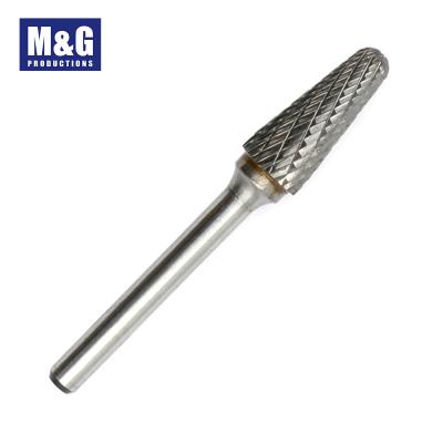China Carbide Burr Taper Ball Top 2mm-16mm HRC70 Hardness 6mm Shank Rotary Tool for sale