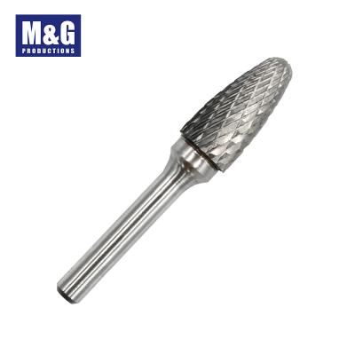 China Tungsten Carbide Burr Arc Cylinder Ball Top 3mm to 16mm Double Cut for Metal for sale