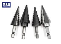 China Hex Shank Straight Flute Step Drill Bit 4-32mm 2mm Step for Metal Stainless Steel for sale