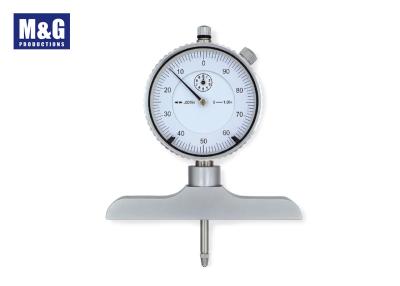 China Dial Depth Gauge 0.001in 0-6in Tread Depth Measuring Tool with Hardened Alloy for sale