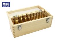 China 20Pcs Tin Coated HSS End Mill Set 2 Flute 4 Flute 3/4 to 3/16 Inch Shank for sale