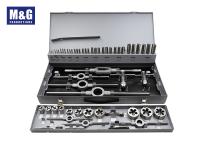 China DIN 352 DIN 223 HSS 32 Pcs Taps and Dies Set M3 M12 with Wrench Thread Gauge Driver for sale
