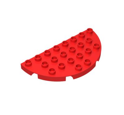 China GDS-D155 Toy Blocks Round Corner 4×8 Big Half Round Plate Brick for sale