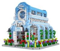 China Kids Gift Street View Building Blocks Model Modular Building DIY Botanical Garden for sale