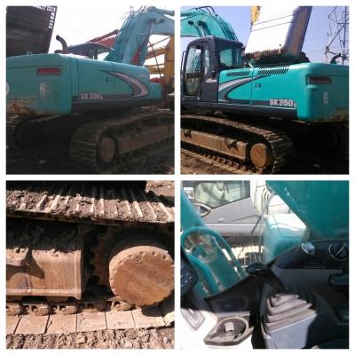 China KOBELCO SK350 Used Excavator For Sale 35-Ton Class Low Hours Well-Maintained Long Reach Cab AC Ready To Work for sale
