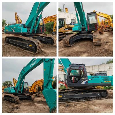 China KOBELCO SK350D Used Excavator For Sale 35-Ton Class Low Hours Well-Maintained Long Reach Cab AC Ready To Work for sale