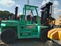 China Mitsubishi FD100 10 Ton Diesel Forklift Certified Capacity Low Hours Ready To Work Used Forklift Truck Heavy Handler for sale