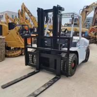 China TCM 60 6 Ton Diesel Forklift Original Engine Low Hours Full Service History Used Forklift Truck Heavy Duty Equipment for sale