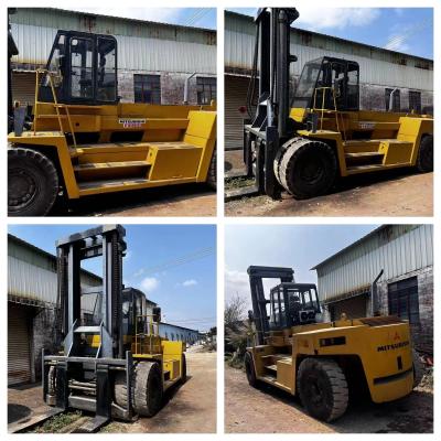 China Mitsubishi FD300 30 Ton Diesel Forklift Certified Capacity Low Hours Ready To Work Used Forklift Truck Equipment for sale
