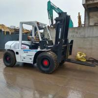 China TCM 100 Diesel Forklift Fuel Efficient ECO Mode Recent Overhaul Used Forklift Truck Heavy Duty Material Handling Machine for sale