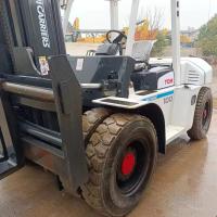 China TCM 100 Diesel Forklift Fuel Efficient ECO Mode Recent Overhaul Used Forklift Truck Heavy Duty Material Handling Machine for sale