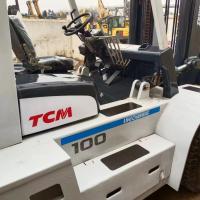 China TCM 100 Diesel Forklift Fuel Efficient ECO Mode Recent Overhaul Used Forklift Truck Heavy Duty Material Handling Machine for sale