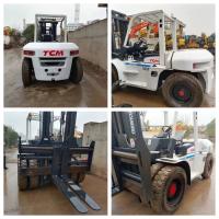 China TCM 100 Diesel Forklift Fuel Efficient ECO Mode Recent Overhaul Used Forklift Truck Heavy Duty Material Handling Machine for sale
