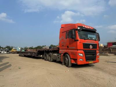 China STRAW Hydraulic Lowbed Lowboy Semi Truck Trailer 40 60 80 100 120 Ton 2 3 4 Axles for sale