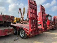 China STRAW Hydraulic Lowbed Lowboy Semi Truck Trailer 40 60 80 100 120 Ton 2 3 4 Axles for sale