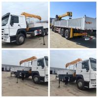 China Used HOWO 10-Ton Truck-Mounted Crane 8x4 Chassis Hydraulic Boom Ready To Work for sale