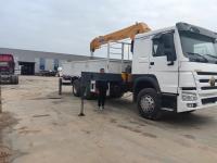 China Used HOWO 10-Ton Truck-Mounted Crane 8x4 Chassis Hydraulic Boom Ready To Work for sale