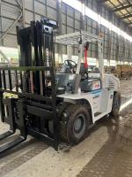 China TCM FD70 Used Diesel Forklift 7ton Capacity 3 Mast 4.5m Reach Hand Power for sale