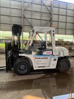 China TCM FD70 Used Diesel Forklift 7ton Capacity 3 Mast 4.5m Reach Hand Power for sale