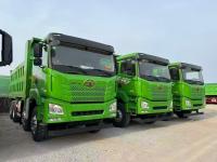 China Low Hour Used FAW Jiefang JH6-6 460HP Dump Truck 8x4 Chassis Large Volume Cargo Box Construction Mining Site Tipper for sale