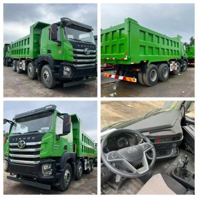 China Unsold Car SAIC HONGYAN GENHOO 428HP Dump Truck 8x4 Drive Mining Grade Tipper Heavy Load Transport Equipment for sale