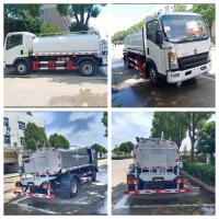 China New Unused HOWO 4x2 Small Water Sprinkler Truck Municipal Cleaning Dust Suppression Vehicle 5 Ton Water Tank Capacity for sale