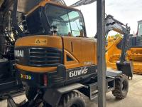 China HYUNDAI R60W-9S 6 Ton Used Wheeled Excavator 0.24m3 Bucket Yanmar Engine 360° Swing Compact for sale