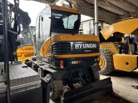 China HYUNDAI R60W-9S 6 Ton Used Wheeled Excavator 0.24m3 Bucket Yanmar Engine 360° Swing Compact for sale