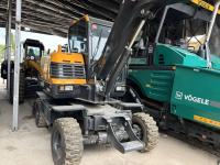 China HYUNDAI R60W-9S 6 Ton Used Wheeled Excavator 0.24m3 Bucket Yanmar Engine 360° Swing Compact for sale