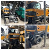 China HYUNDAI R60W-9S 6 Ton Used Wheeled Excavator 0.24m3 Bucket Yanmar Engine 360° Swing Compact for sale