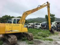 China Specialized Used SUMITOMO SH120 12 Ton Extended Reach Excavator Long Arm Configuration for Deep Ditch River Dredging Slope for sale