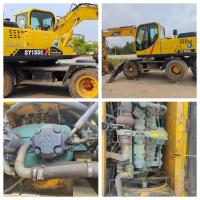 China Multi-Purpose Used SANY SY155C Wheeled Excavator 15 Ton ClassSteering Versatility and Quick Coupler Ready for for sale