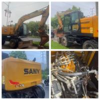China Mobile SANY SY200W 20Ton Used Wheeled Excavator Highway Speed Travel Independent Outriggers Urban Road Maintenance Rapid for sale