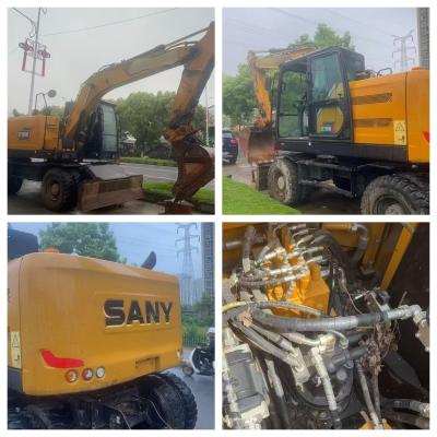 China Mobile SANY SY200W 20Ton Used Wheeled Excavator Highway Speed Travel Independent Outriggers Urban Road Maintenance Rapid for sale