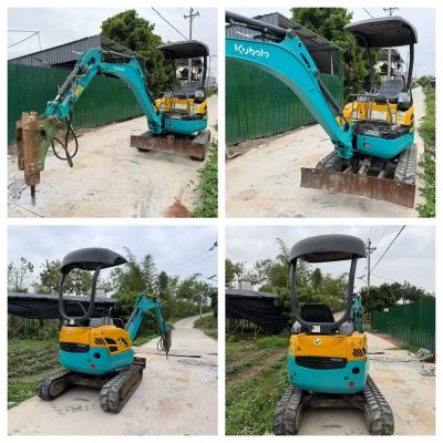 China Kubota U-17 Ultra-Compact 1.7 Ton Mini Excavator Complete with Hydraulic Breaker Attachment Zero Tail Swing Narrow for sale