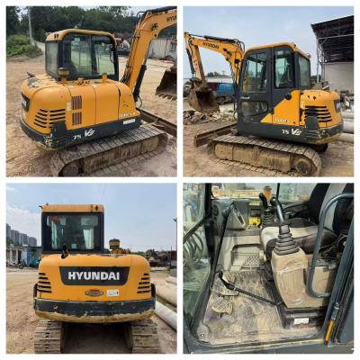 China Inspected HYUNDAI Robex 75VS 7.5 Ton Compact Crawler ExcavatorBlade Dozer and Proven Yanmar Engine Smooth for sale