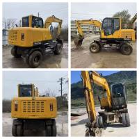China Road-Legal KINHO XH906L 6 Ton Used Wheeled Excavator Four Wheel Drive Steering Versatility Compact Highway Speed Travel for for sale