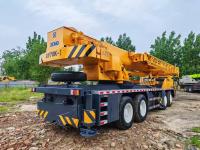 China Heavy-Duty Inspected Used XCMG QY70K-1 70 Ton Large Truck Crane Six Section Power Boom Twin Winch Configuration for Bridge for sale