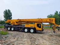 China Heavy-Duty Inspected Used XCMG QY70K-1 70 Ton Large Truck Crane Six Section Power Boom Twin Winch Configuration for Bridge for sale