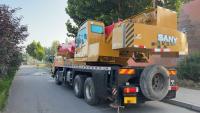 China Well-Maintained Used SANY STC300C5-2 30 Ton Mobile Truck Crane Dual Boom Cylinder Design Elevated Cab Visibility for for sale