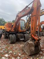 China Efficient Used DOOSAN DH150W-7 Wheel Excavator 15 Ton DL06 Engine 0.65m³ Bucket Mobile Construction Machine for sale