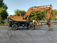China Versatile Used DOOSAN 210w-9 Wheel Excavator 21 Ton DL06 Turbo Engine 1.34m³ Bucket Mobile Digging Machine for sale