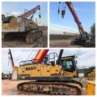 China Used SANY SCC250TB Crawler Crane 25 t Capacity 40 m Lattice Boom Hydraulic Tracked Lifting Equipment for sale