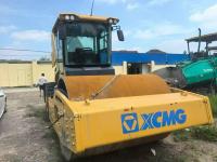 China Used XCMG XS225HS Road Compaction Roller 22000kg Operating Weight 2130mm Drum Width 180HP Engine Machinery for sale