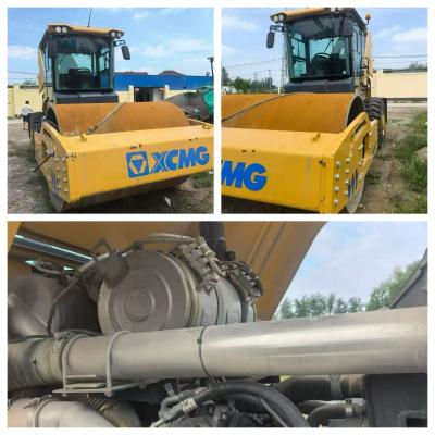 China Used XCMG XS225HS Road Compaction Roller 22000kg Operating Weight 2130mm Drum Width 180HP Engine Machinery for sale