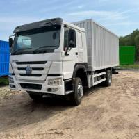 China Used 4x2 HOWO 371HP Heavy Duty Enclosed Box Van Cargo Truck 12 Ton Regional Logistics Hauler for sale