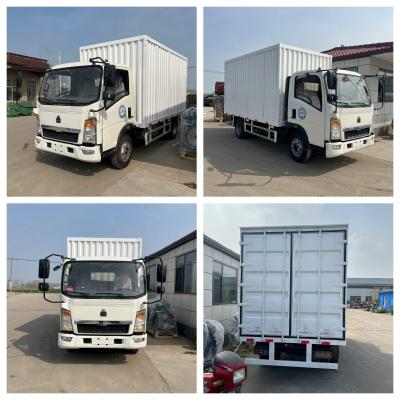 China 4x2 HOWO 160HP Light Duty Enclosed Box Van Cargo Truck 8 Ton Urban Delivery Vehicle for sale