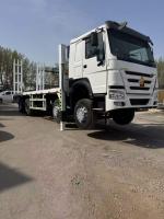 China 8x4 Used Howo 371HP Flatbed Platform Transport Truck 30 Ton Cargo Hauler Logistics Vehicle for sale